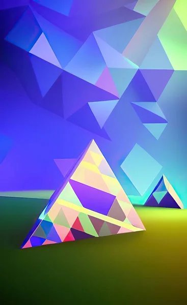 abstract 3d triangles polygonal textured background, crystal geometric ...