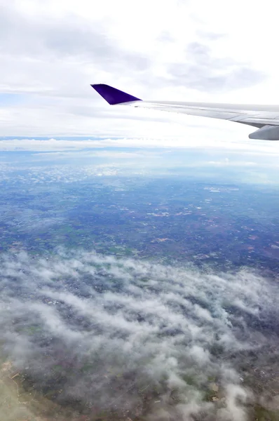Aerial view of the earth from the airplane - Stock Image - Everypixel