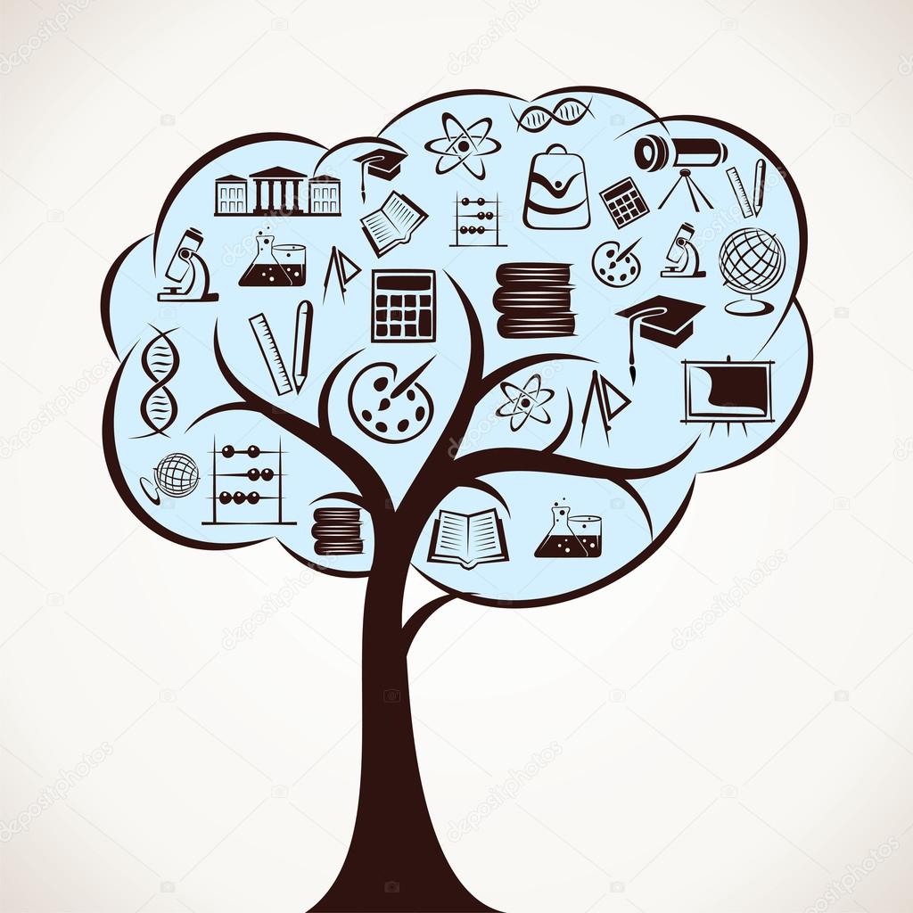 Educational icon tree Stock Vector by ©designwork07 23977341
