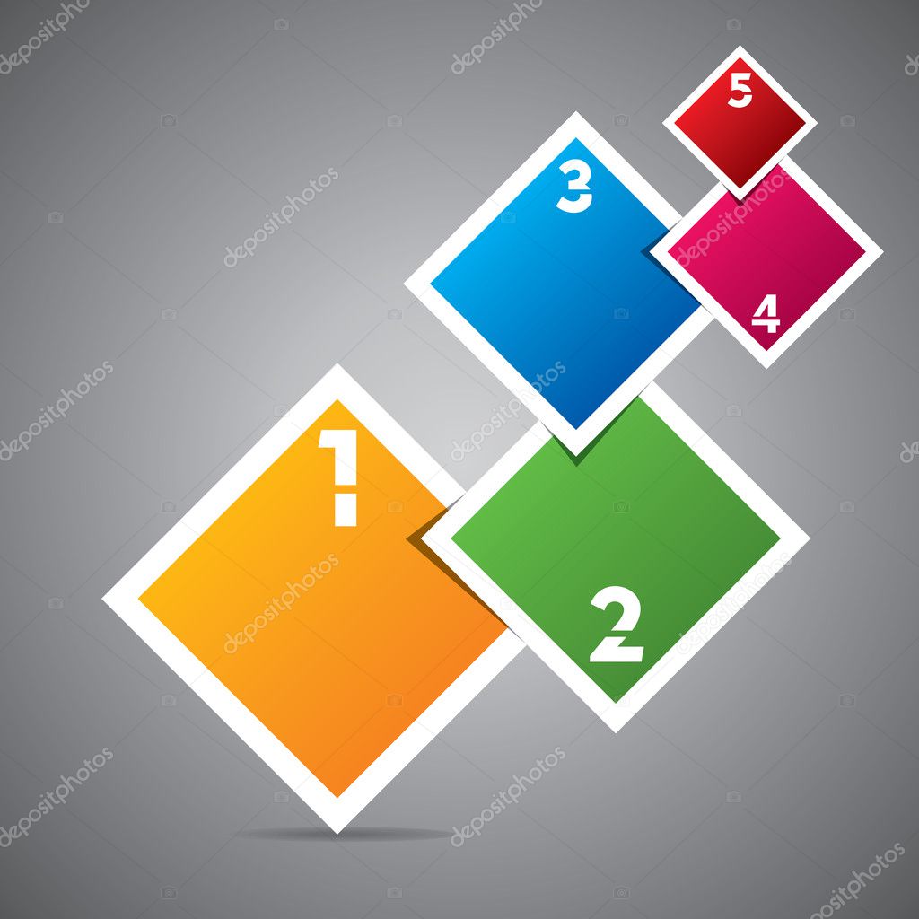 Colorful square infographics Stock Vector by ©designwork07 24002793