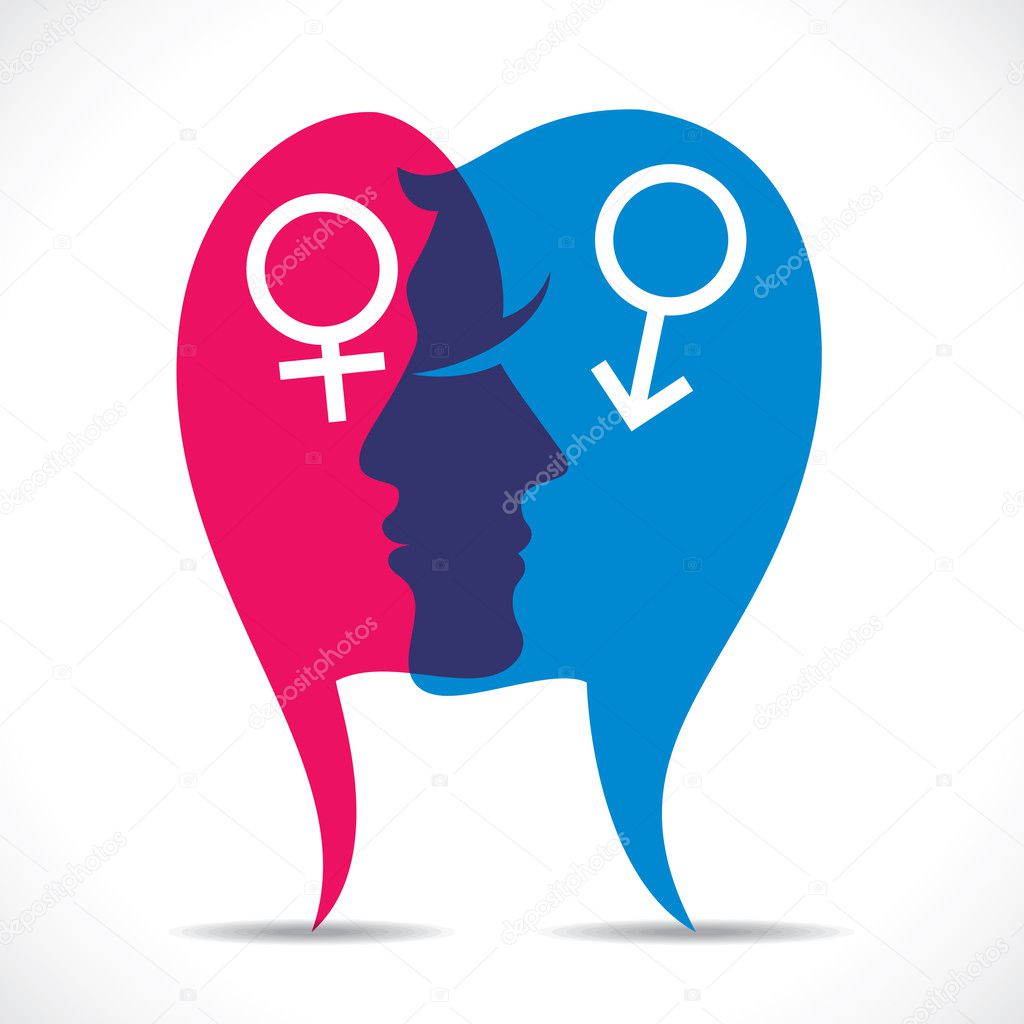 Macho y hembra con signo Vector de stock #24003739 de ©designwork07