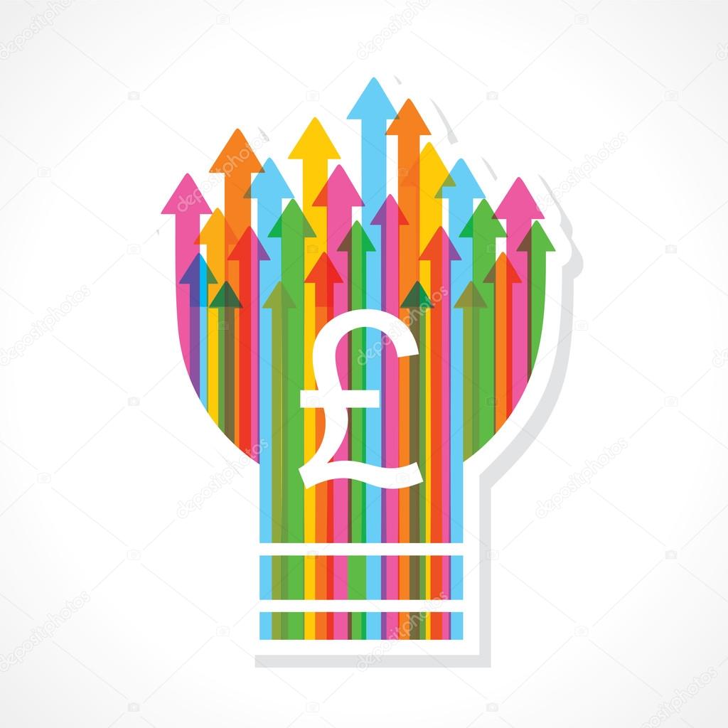 Pound symbol on colorful arrow bulb Stock Vector Image by ©designwork07 ...