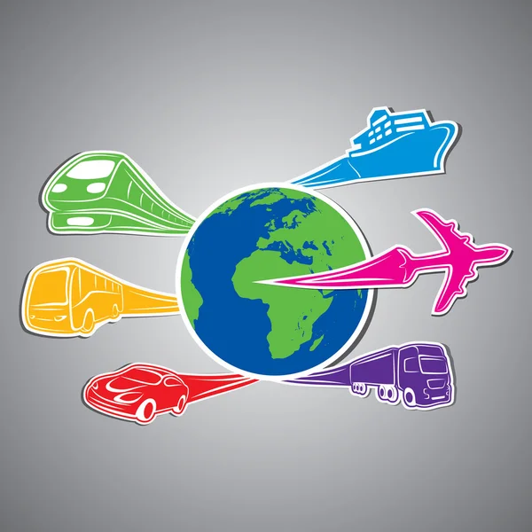 World Transport Flat Icon Vector Illustration Stock Vector Image by ...