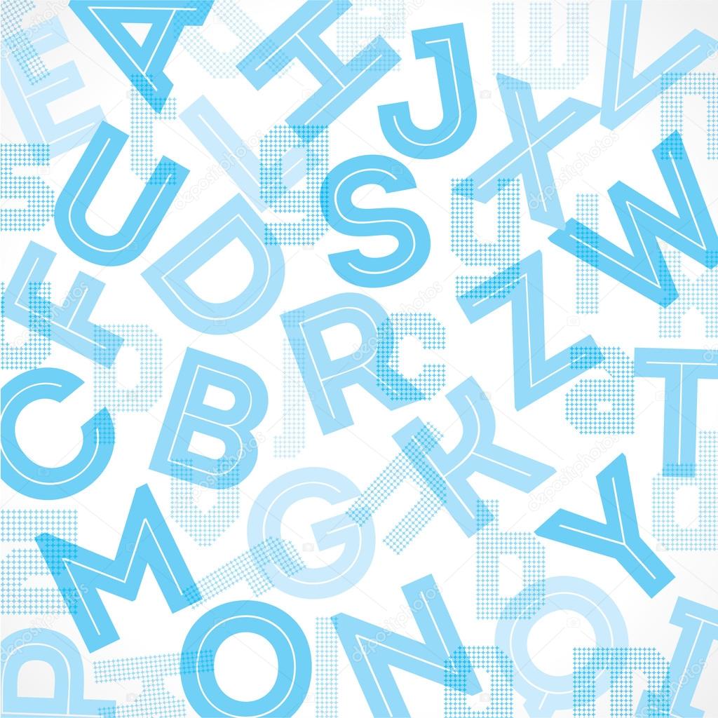 Blue alphabet background Stock Vector by ©designwork07 24321401