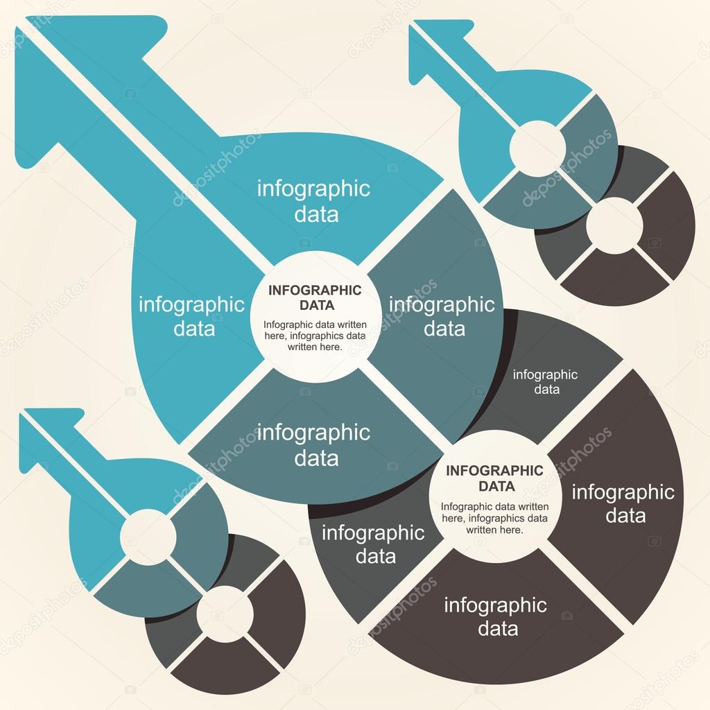 Blue and gray info-graphics Stock Vector by ©designwork07 25339187