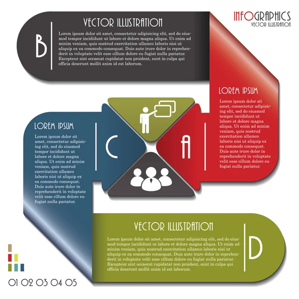 Infographics template with letters and numbers. Vector illustrat Stock ...