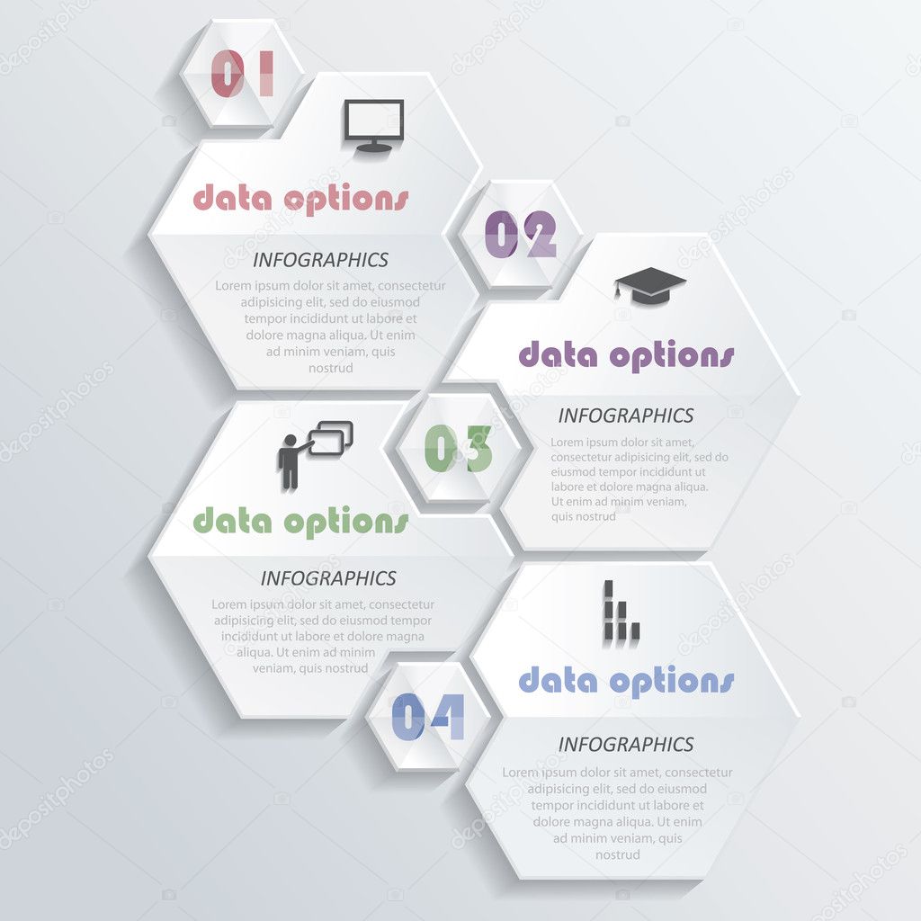 Modern infographics design with numbers. Vector illustration Stock ...