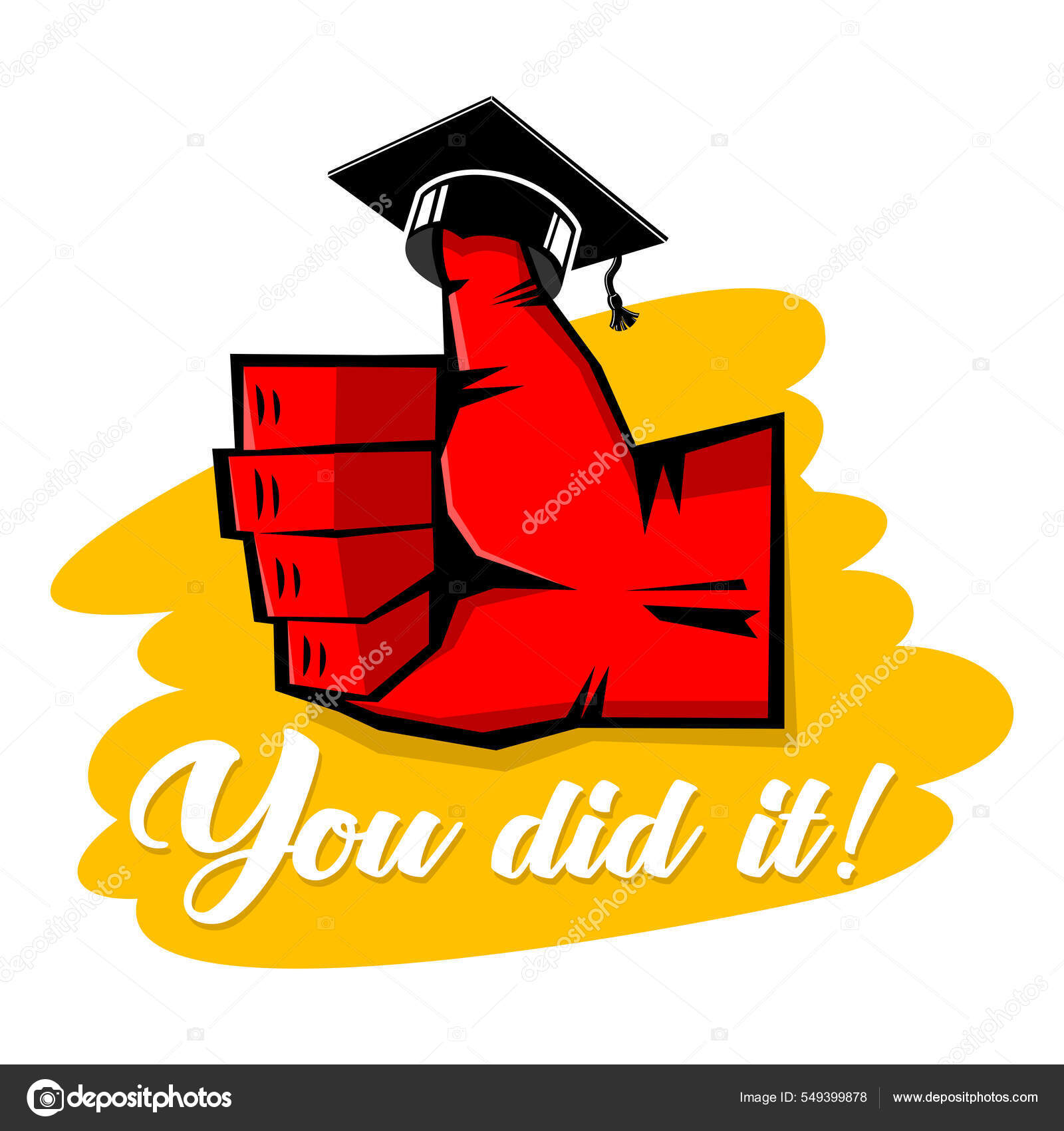 Lograste Clase Superior 2022 Pulgar Hacia Arriba Con Gorra Graduación ...