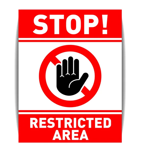 Red Prohibition Sign Private Property Trespassing Illustration Vector ...