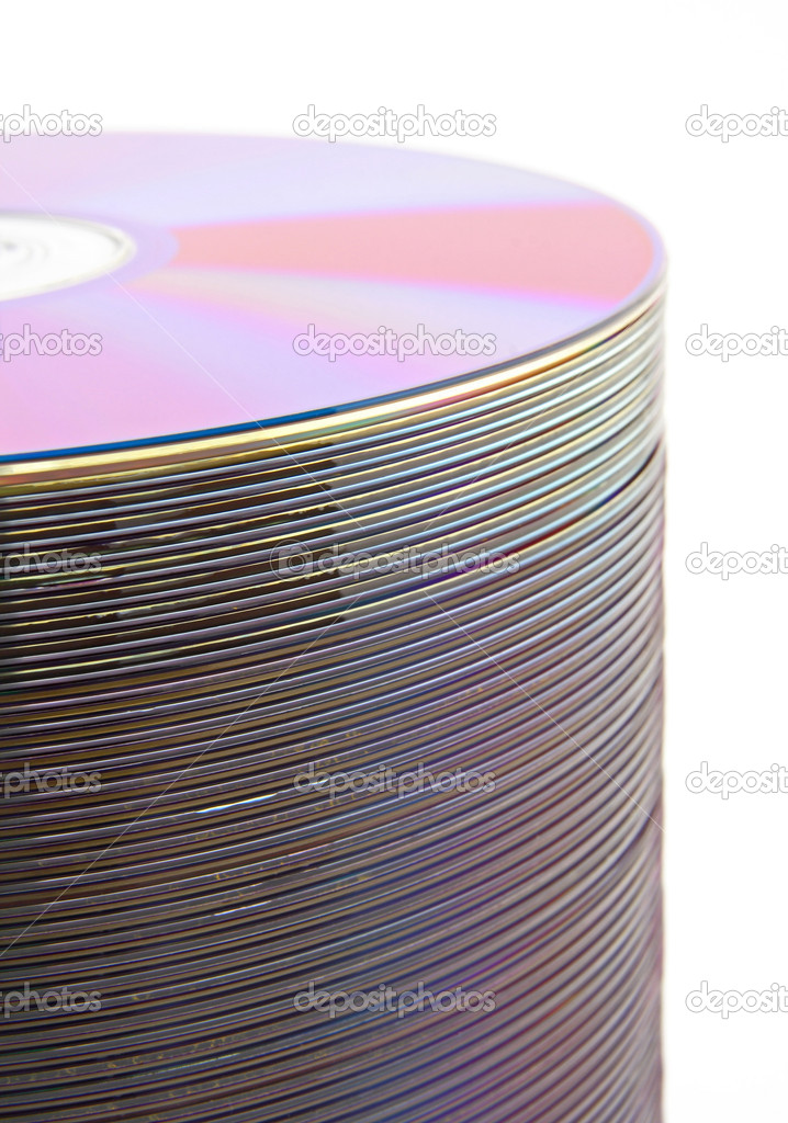 Purple CDs on spindle Stock Photo by ©StudioLightAndShade 21845733