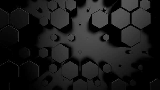 Background Animated Hexagons Abstract Motion Loop Two Color Rendering Resolution — Stock Video ...