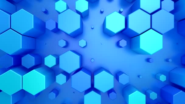 Background Animated Hexagons Abstract Motion Loop Two Color Rendering Resolution — Stock Video ...