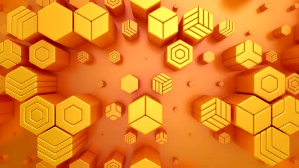 Background Animated Hexagons Abstract Motion Loop Two Color Rendering Resolution Stock Video ...