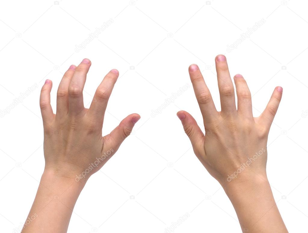 Isolated kid hands — Stock Photo © gdvcom #28602933