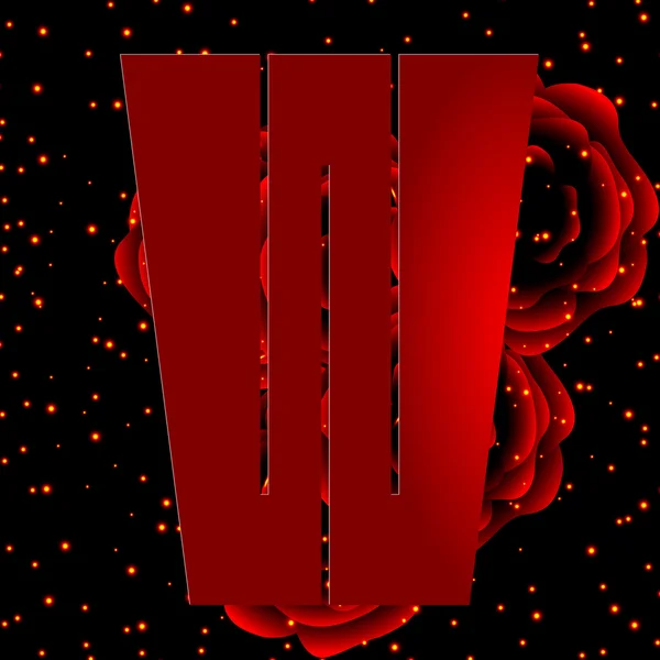 Alphabet on a background of red roses Letter S Stock Vector by ©kadevo ...