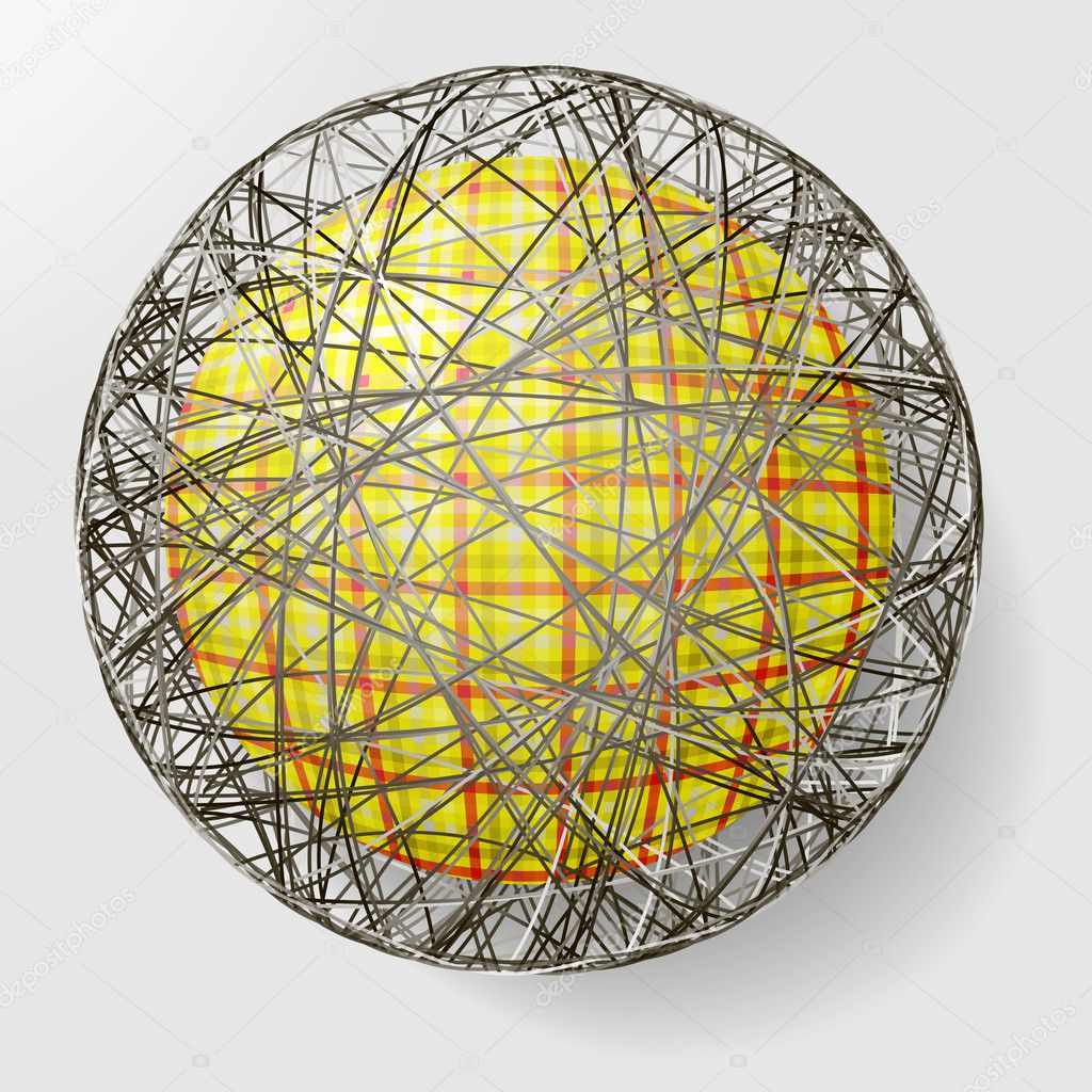 Ball with the texture of fabric and within the grid Stock Vector Image ...