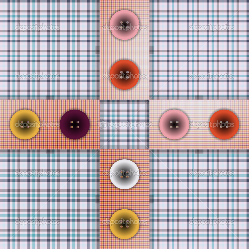 Set of fabric with buttons on a contrasting background Stock Vector by ...