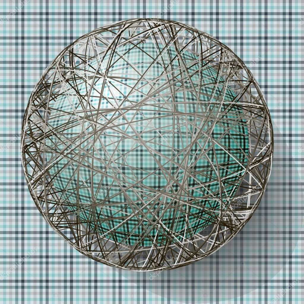 Ball with the texture of fabric and within the grid Stock Vector by ...