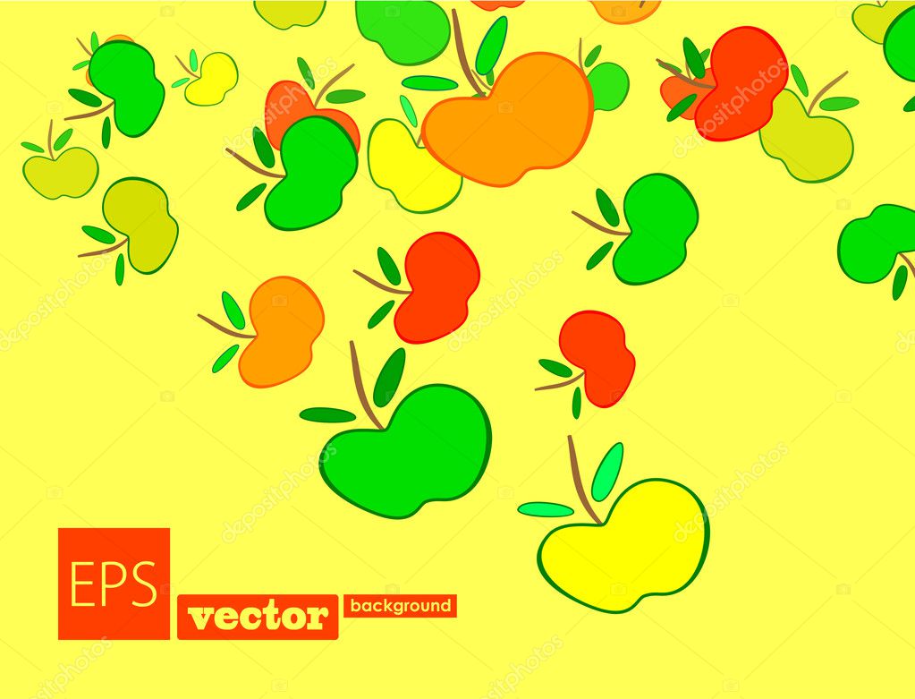 Apple background Stock Vector by ©Chorniy10 #29123005