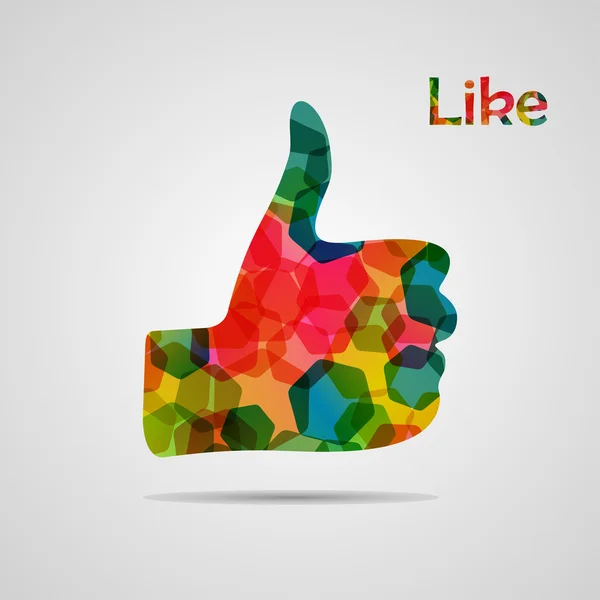 Like and Thumbs Up symbol. Abstract background. Stock Vector Image by ...