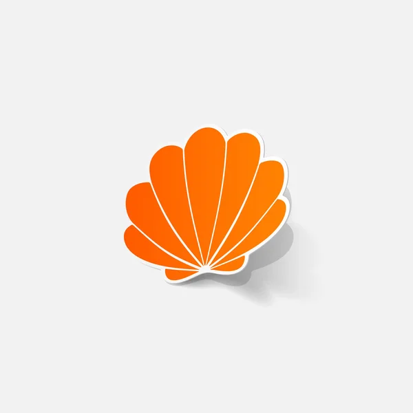 Realistic paper sticker: shell Stock Vector Image by ©Chorniy10 #42963887