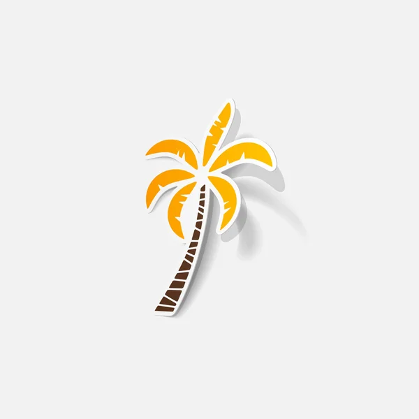 Realistic paper sticker: palm Stock Vector Image by ©Chorniy10 #42964875