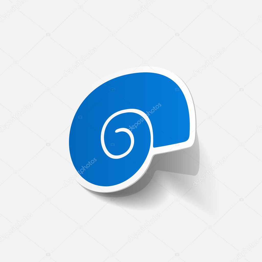 Realistic paper sticker: shell Stock Vector Image by ©Chorniy10 #42963975