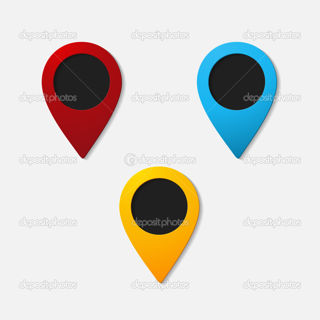 Realistic color pointer: icon — Stock Vector © Chorniy10 #42965063