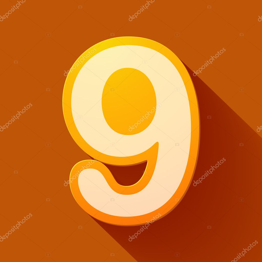 Número nueve. Vector de stock #44431181 de ©Chorniy10