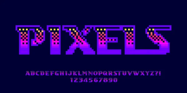 Pixel Game Alphabet Font Digital Letters Numbers Pixel Background 80S ... Pixel Game Alphabet Font Digital Letters Numbers Pixel Background 80S ...