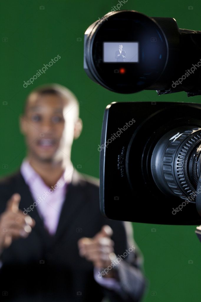 TV Camera lens and Viewfinder — Stock Photo © antb #21687705