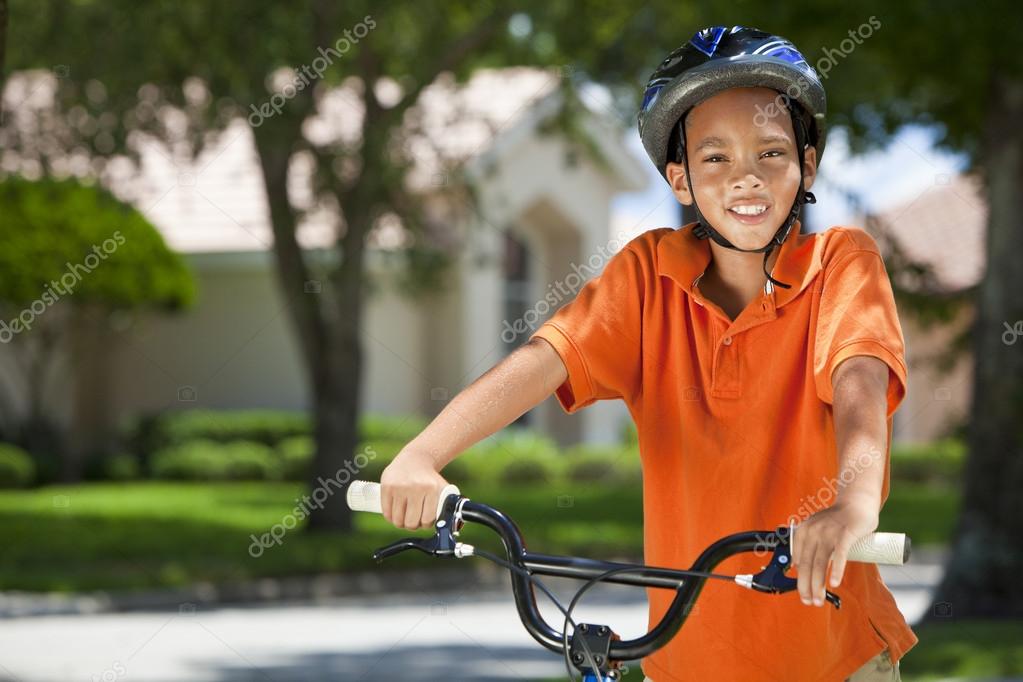 African American Boy Child Riding Bike Stock Photo by ©spotmatikphoto ...