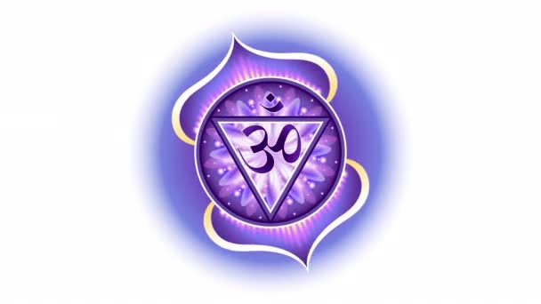 Symbolic Animation Rotational Movement Human Energy Center Crown Chakra ...