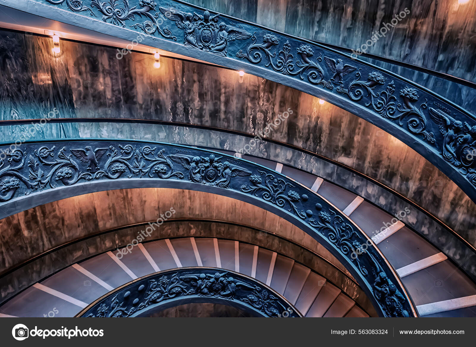 Monumental Spiral Stairs Vatican Rome Stock Photo by ©manjik 563083324