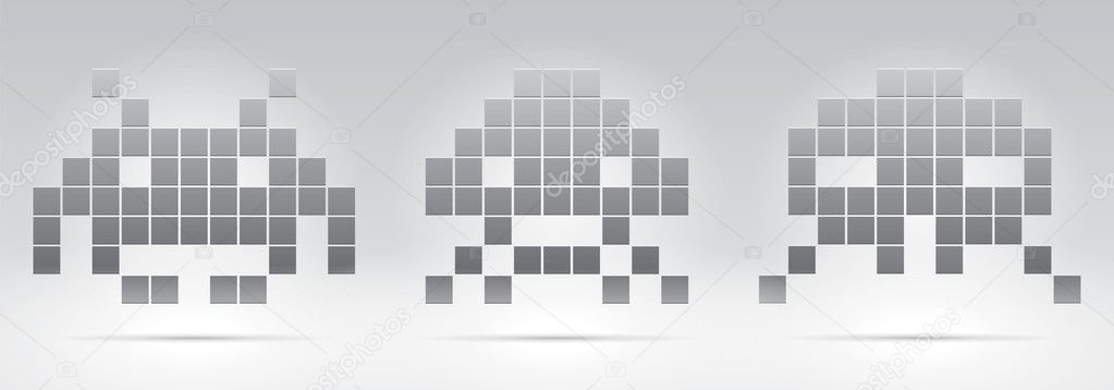 Space invader, vector design, vector art Stock Vector Image by ...