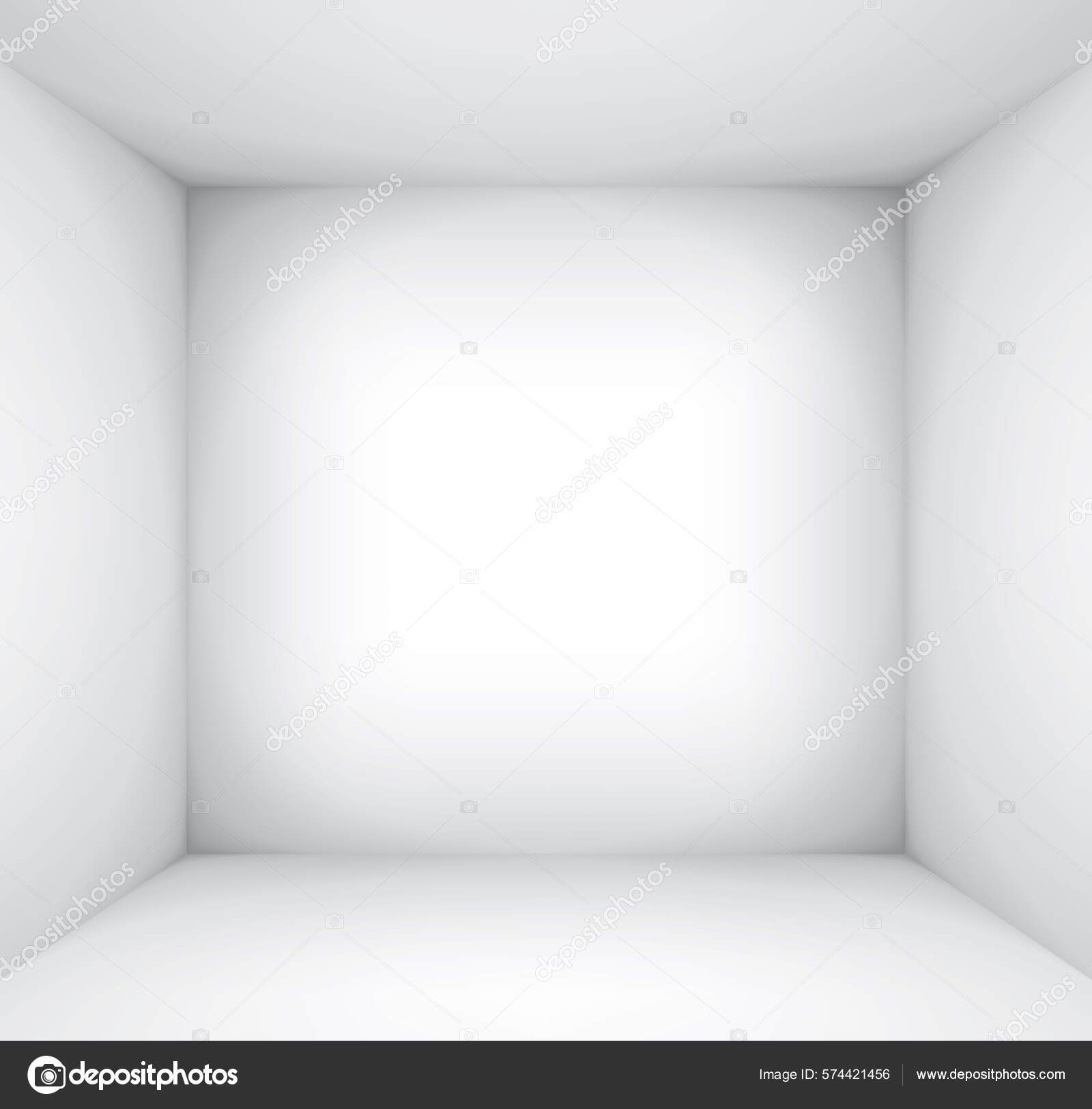 Ruangan Putih Kosong Ruang Dalam Kotak Itu Ilustrasi Desain Vektor ...