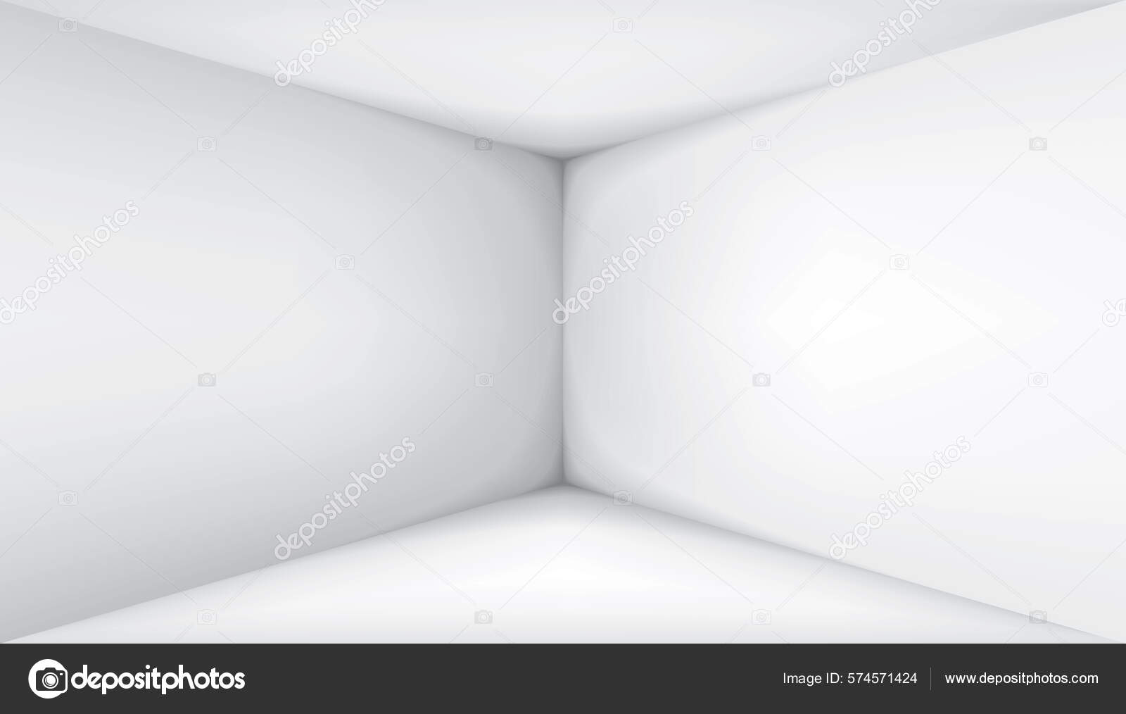 Habitación Blanca Vacía Espacio Interior Caja Ilustración Diseño ...