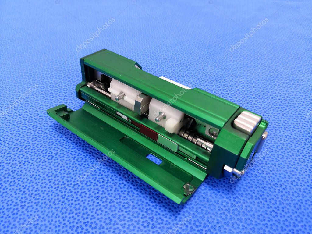 Imagen de primer plano del instrumento de recolección de muestras de ...