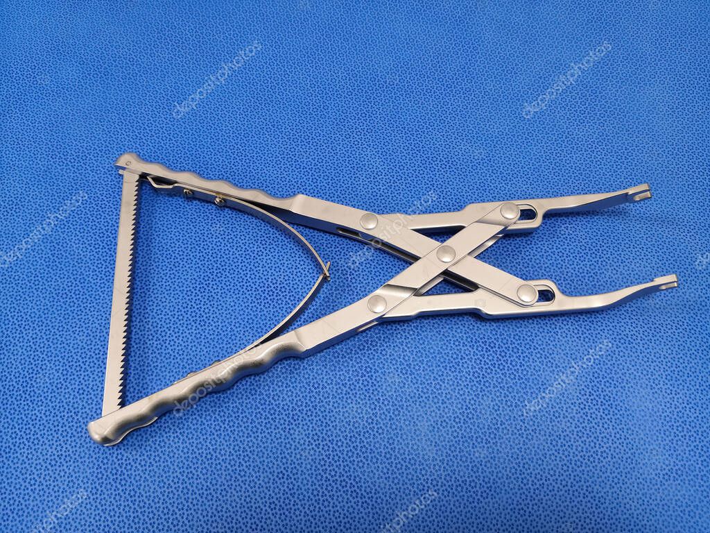 Closeup Image Of Spinal Parallel Compressor. Instruments For Internal ...