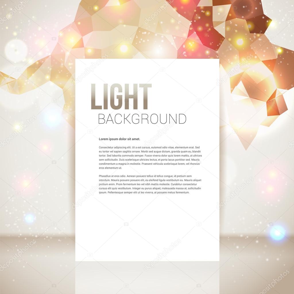 Bright and sparkling page layout with place for your text. Stock Vector ...