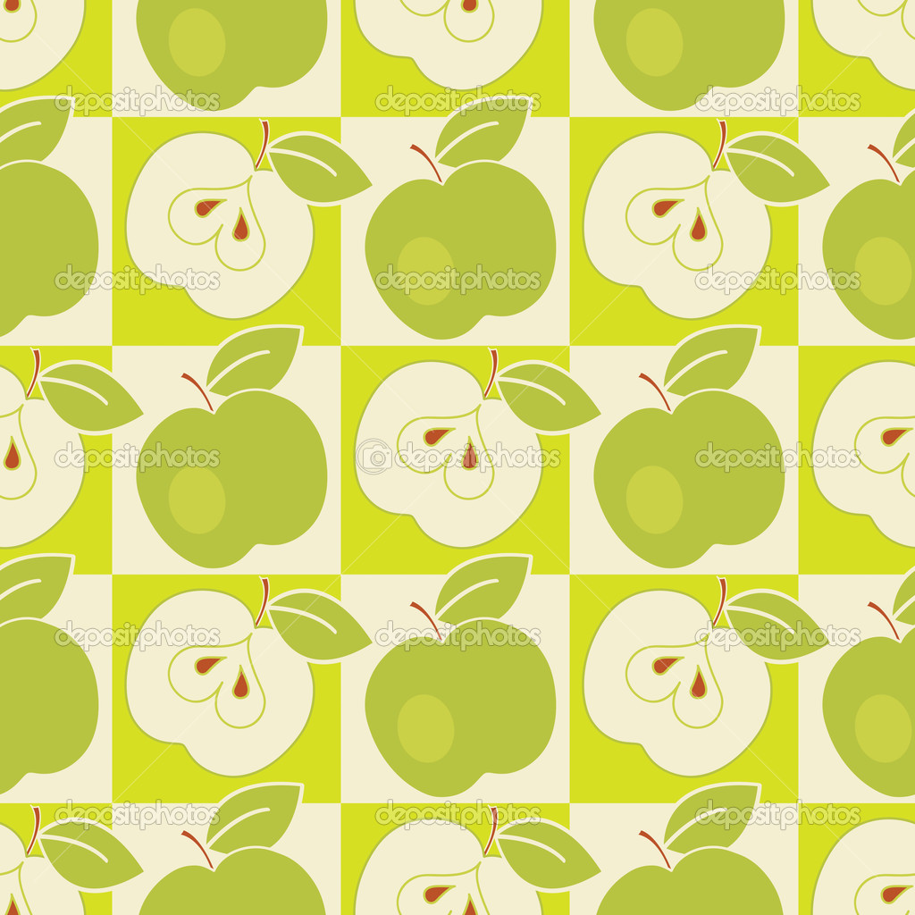 Seamless apple pattern — Stock Photo © Liddiebug #31150771