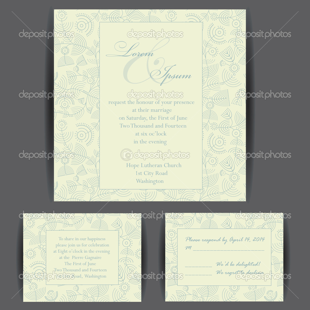 Wedding invitation card — Stock Photo © Liddiebug #41154459
