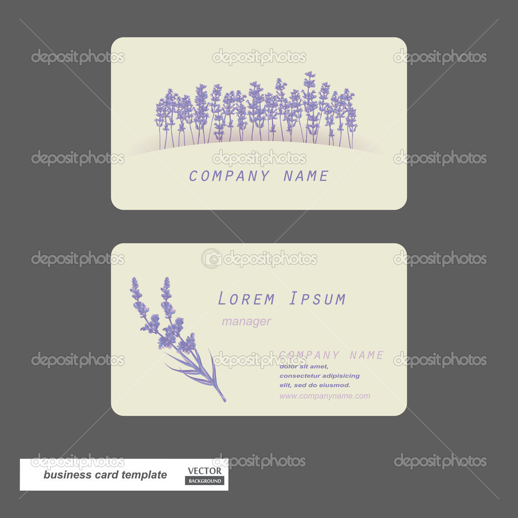 Lavender business cards. — Stock Photo © Liddiebug #43810199
