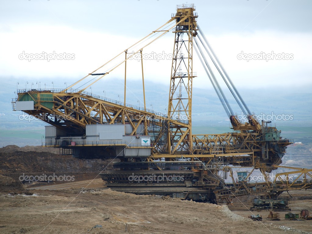 Mining machine , surface coal mine — Stock Photo © hanatipplova #26203567