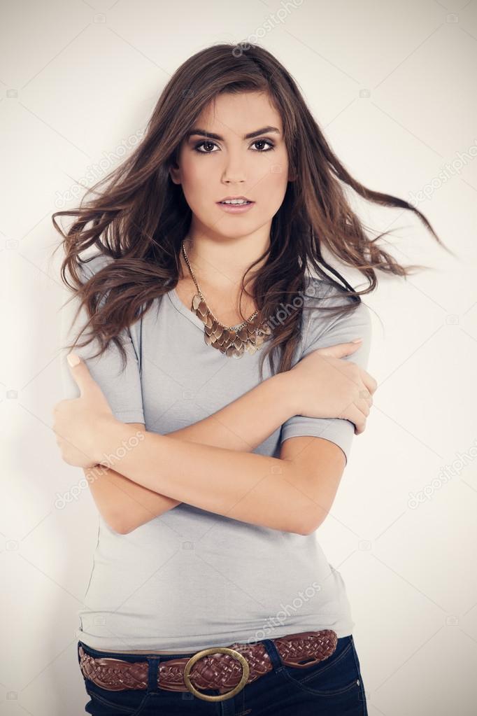 Fashion model woman ⬇ Stock Photo, Image by © gpointstudio #21914867