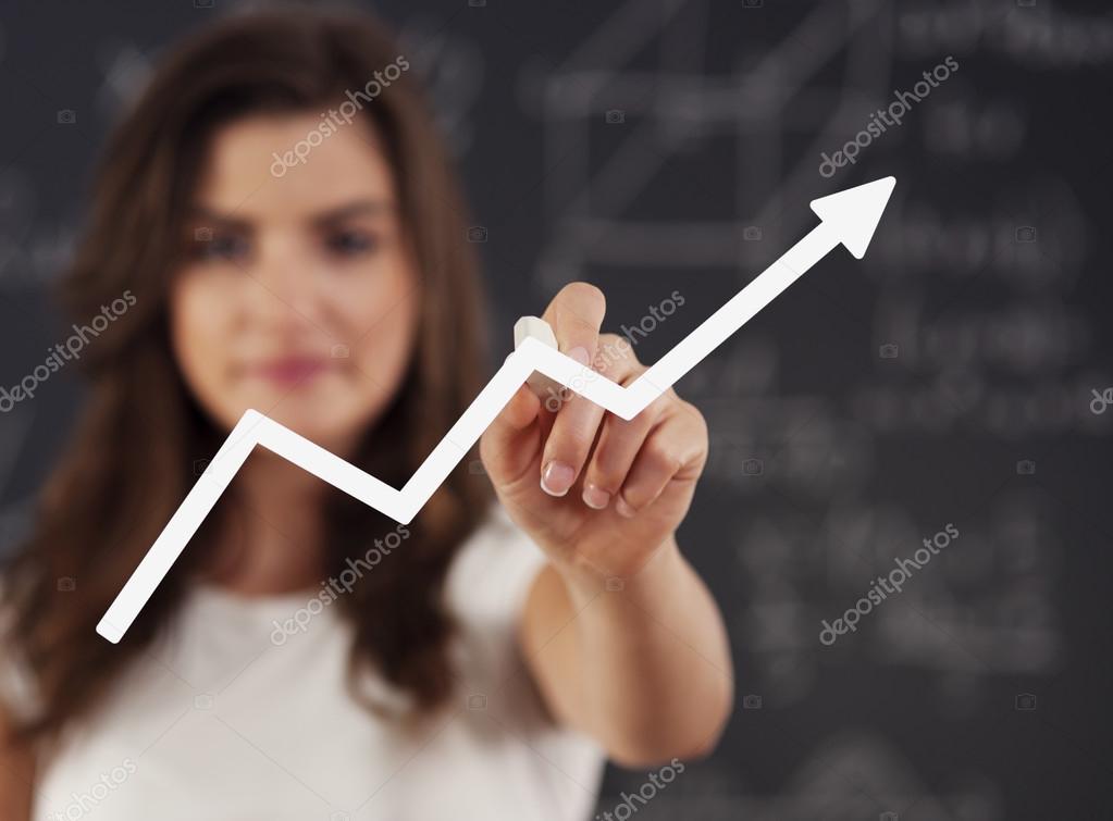 Female student thinking about mathematics problem Stock Photo by ...
