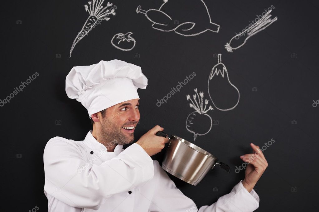 Handsome chef — Stock Photo © gpointstudio #26587507