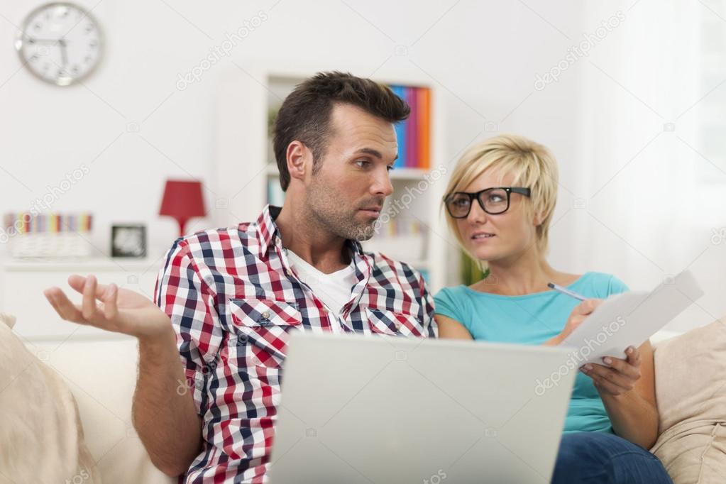 Confused couple — Stock Photo © gpointstudio #40608369