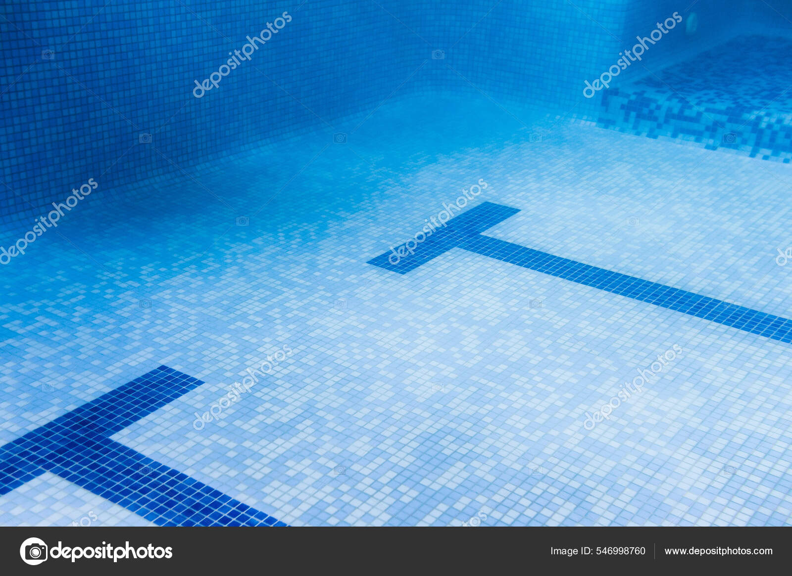 Swimming Pool Mosaic Bottom Caustics Ripple Sea Water Flow Waves Stock ...