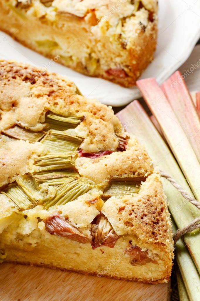 Rhubarb cake — Stock Photo © agneskantaruk #50625999
